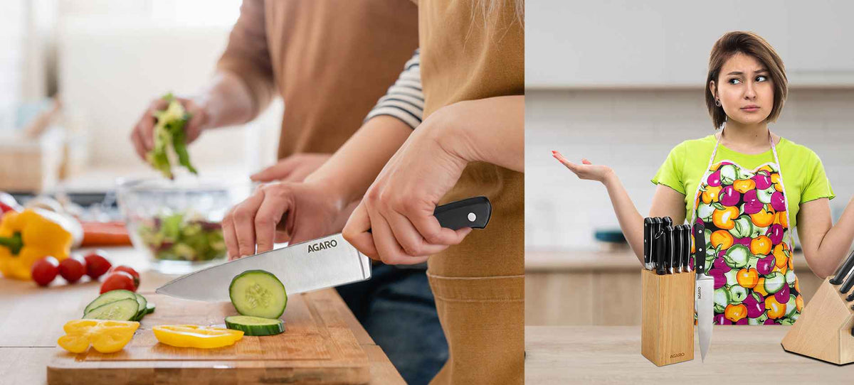 Garnishing Knife Set vs Regular Knives: Presentation Showdown – AGARO
