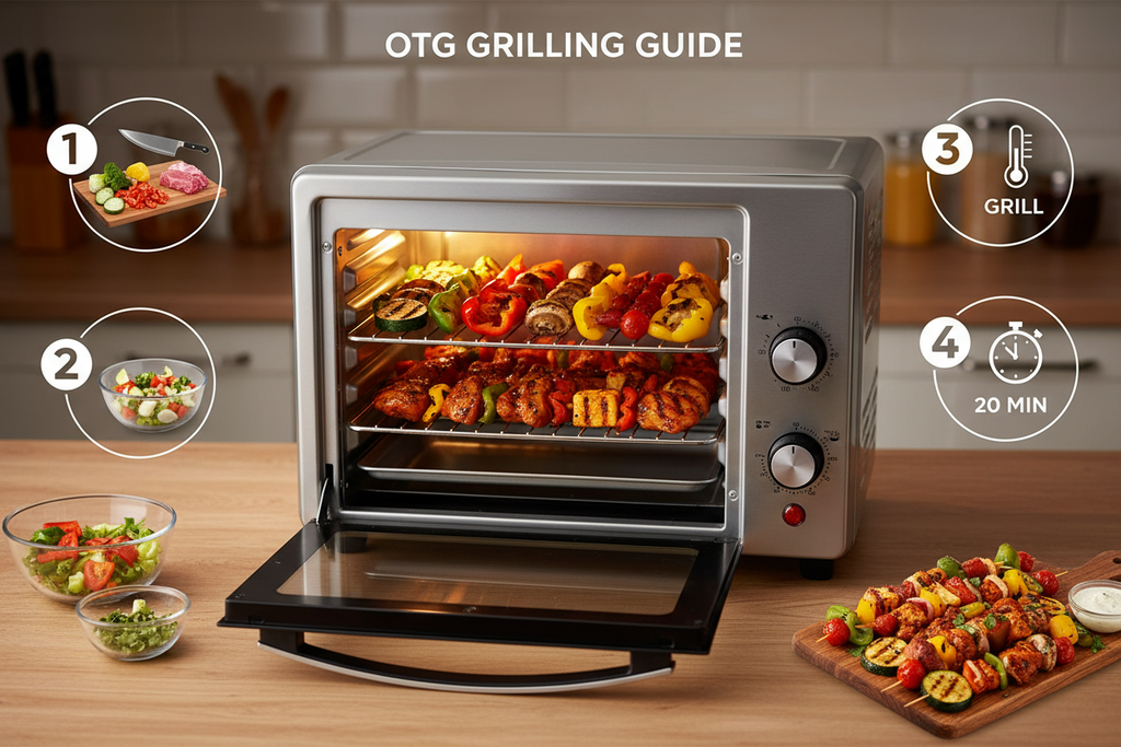 Step-by-Step Guide to Grilling Vegetables and Meat in OTG – AGARO