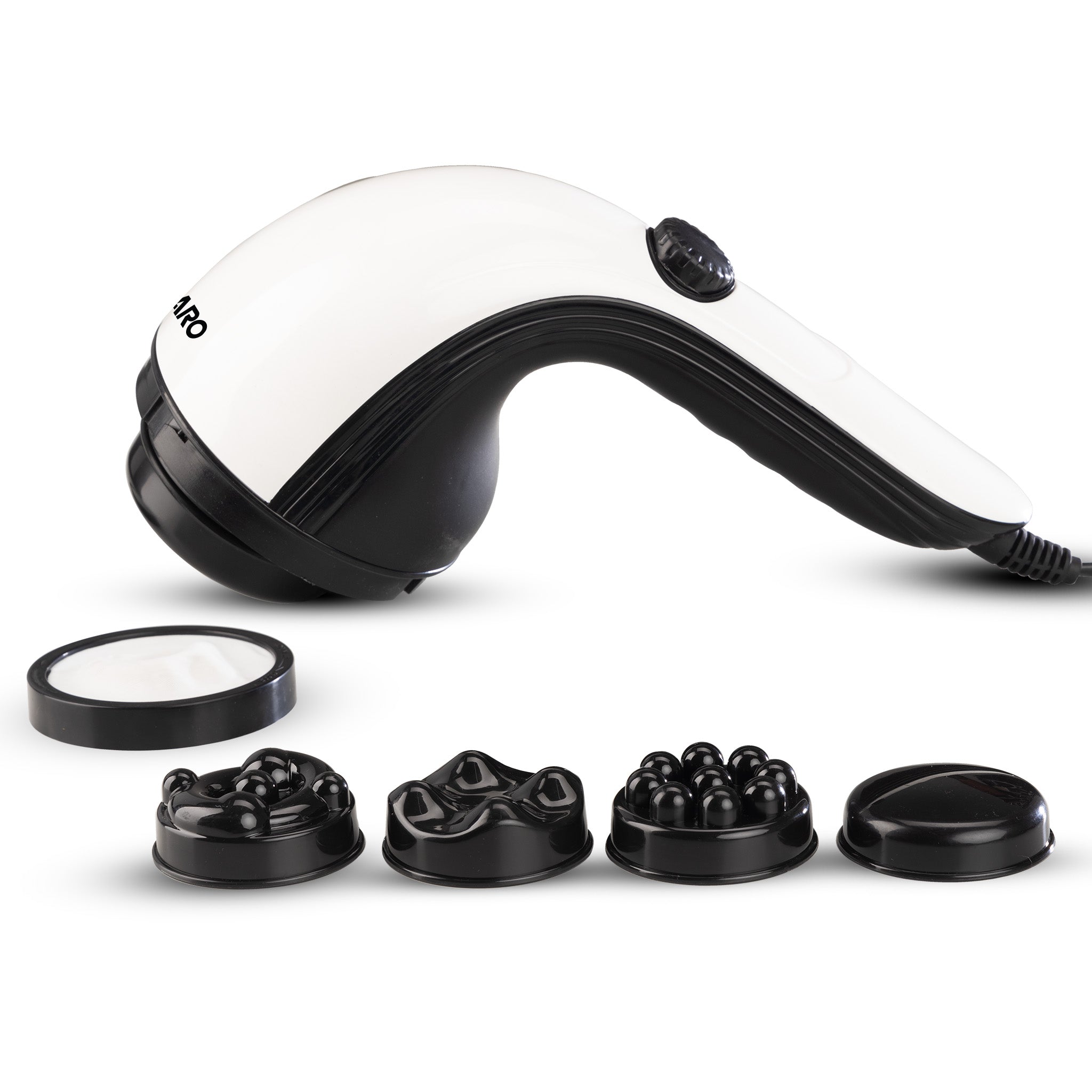 Agaro Atom Plus Electric Handheld Full Body Massager 4 Massage Heads