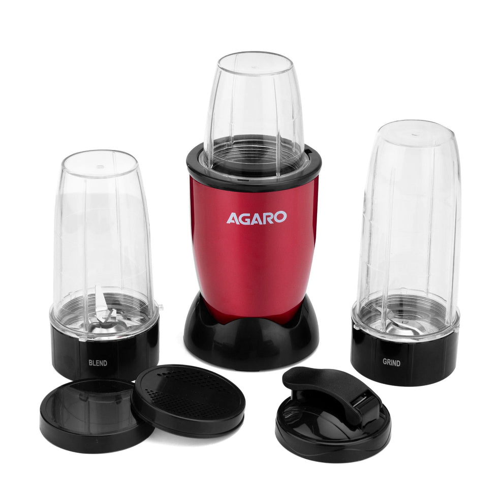 Regal 3 Jar Personal Blender, 400W, Red & Black | AGARO – Agaro