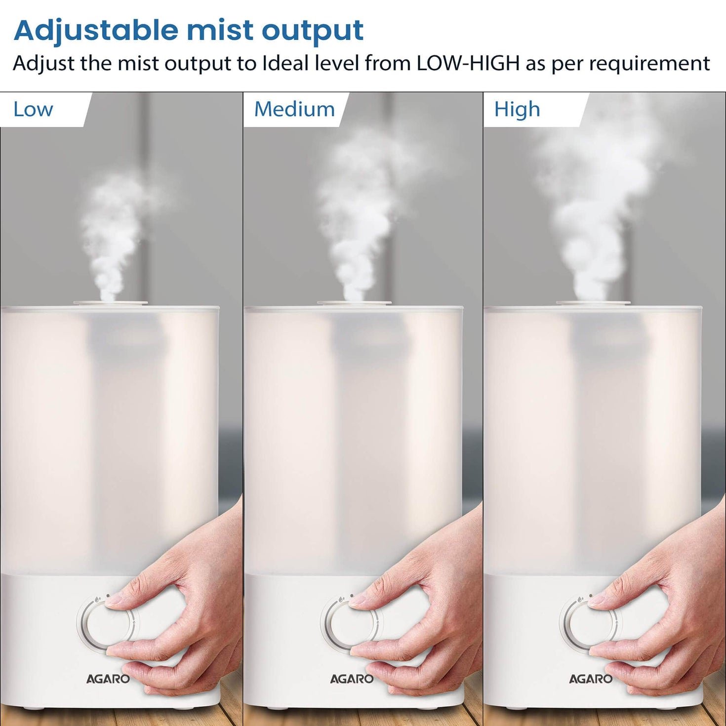 AGARO Breeze Cool Mist Ultrasonic Humidifier, Aroma Diffuser Support ...