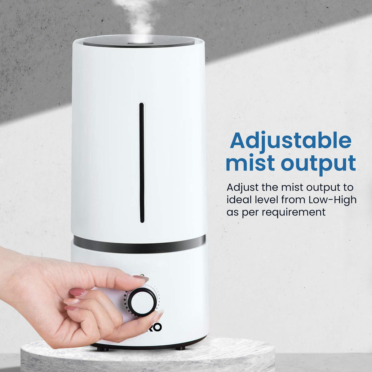 AGARO Caspian Cool Mist Ultrasonic Humidifier, 1.7 Litres, For Bedroom ...