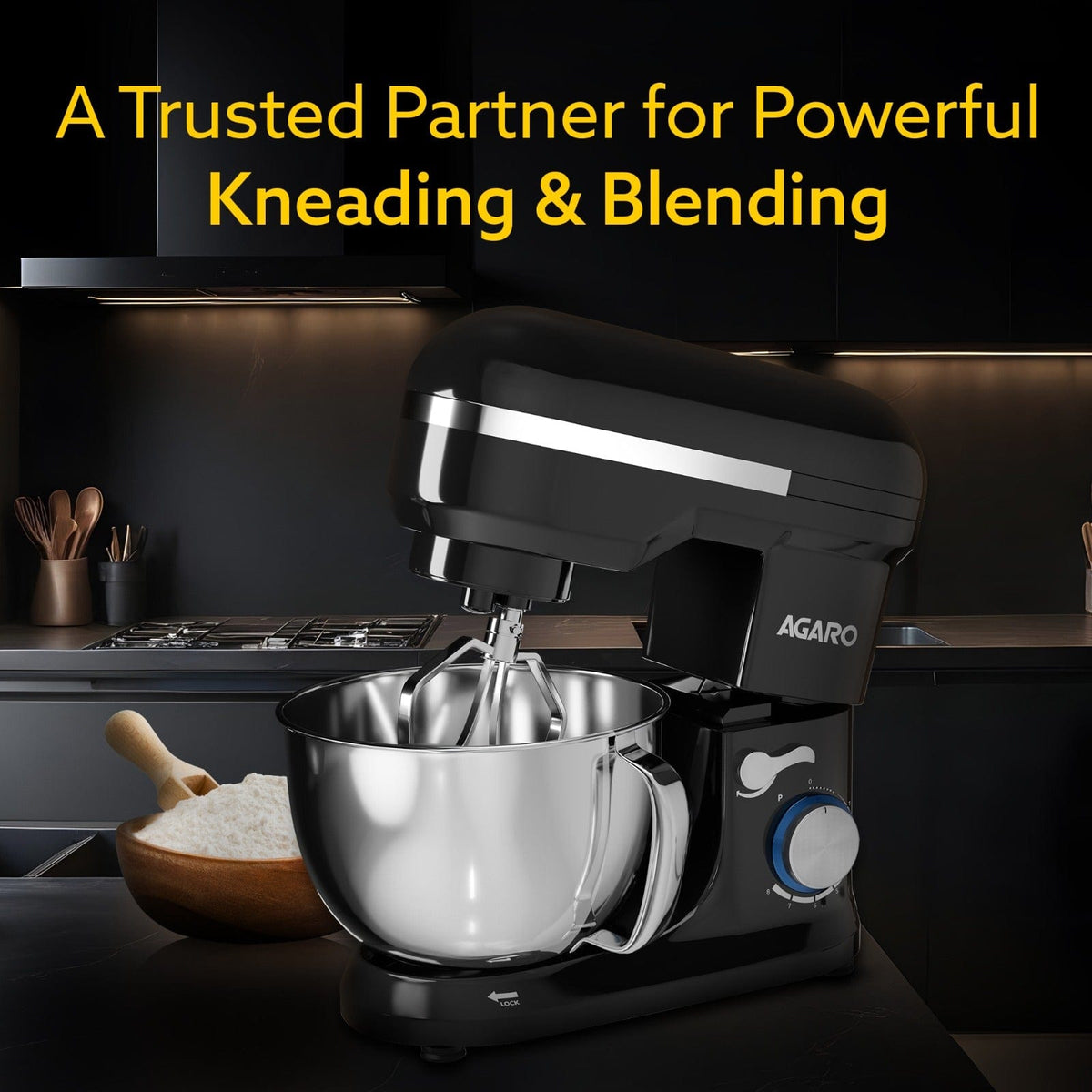 AGARO Royal Stand 1000W Mixer 5L Bowl | 2-Year Warranty | AGARO