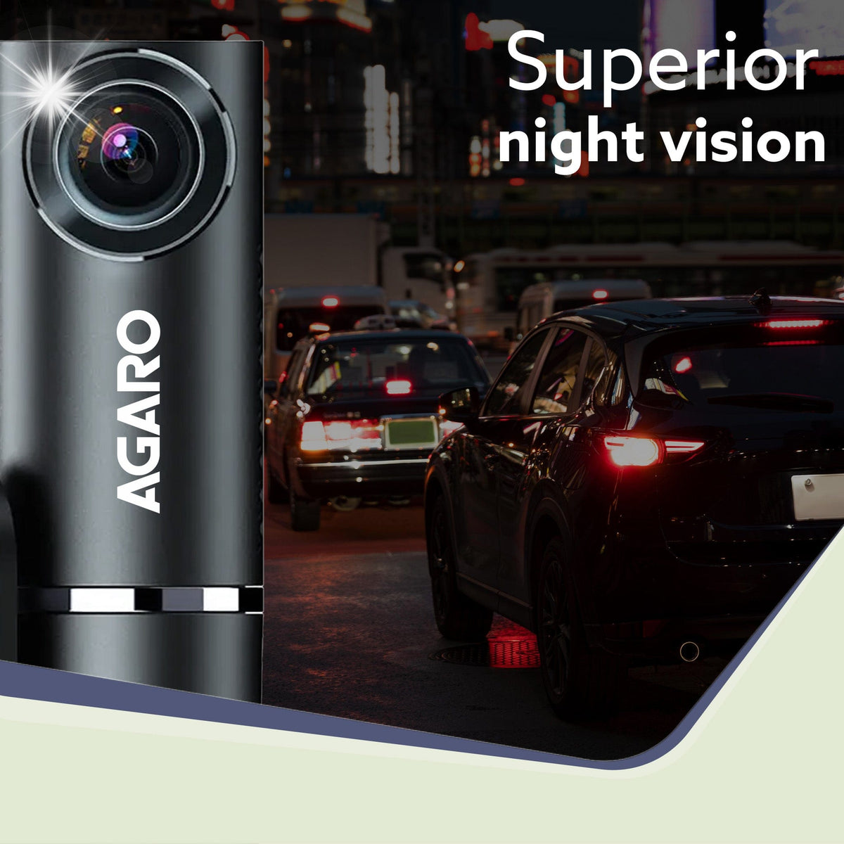 AGARO Alpha Car Dash Camera, Dashboard Recorder, 3MP, 140D Wide Angle ...