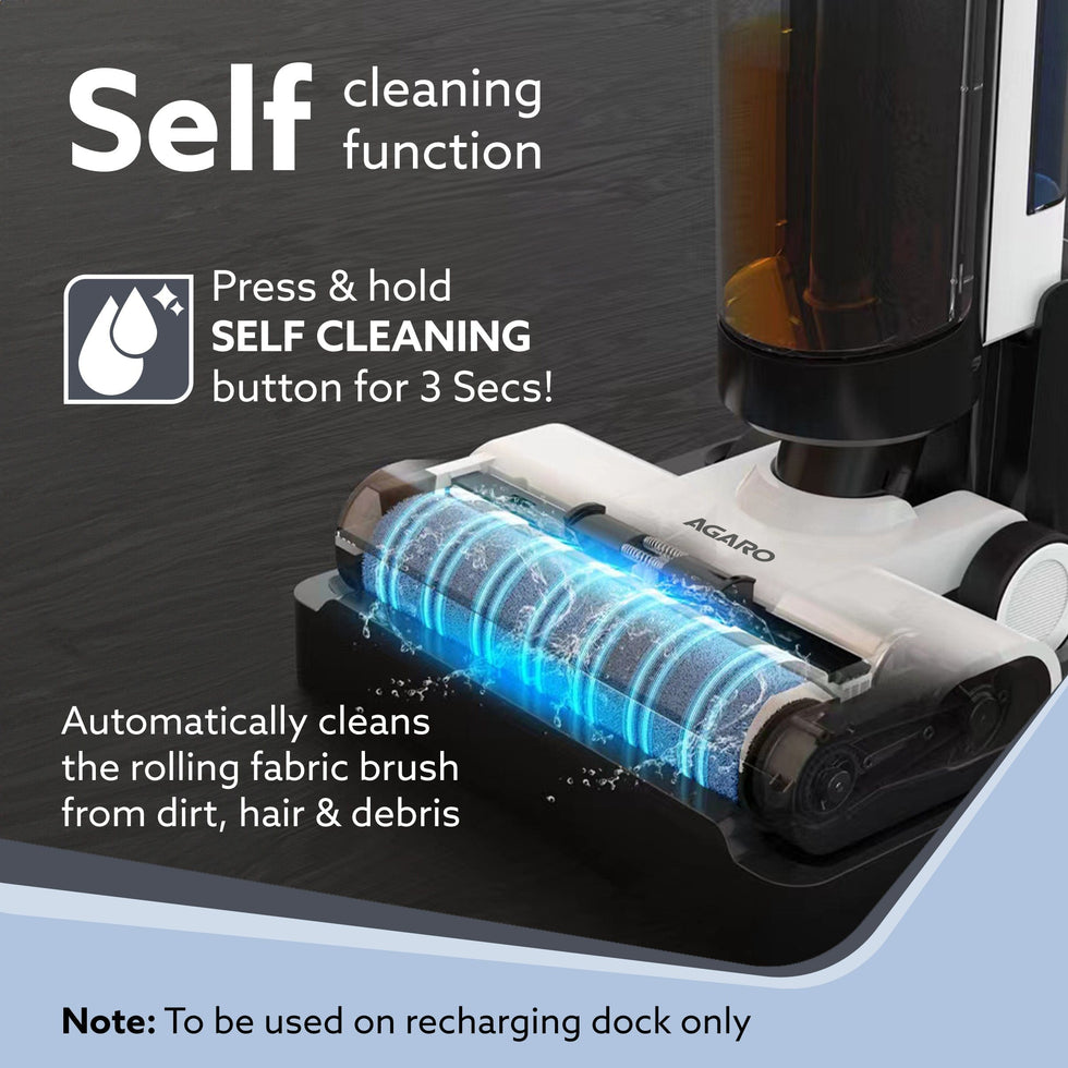 AGARO Royal Mop & Vacuum Cleaner | Lightweight Cordless Multi-Surface ...