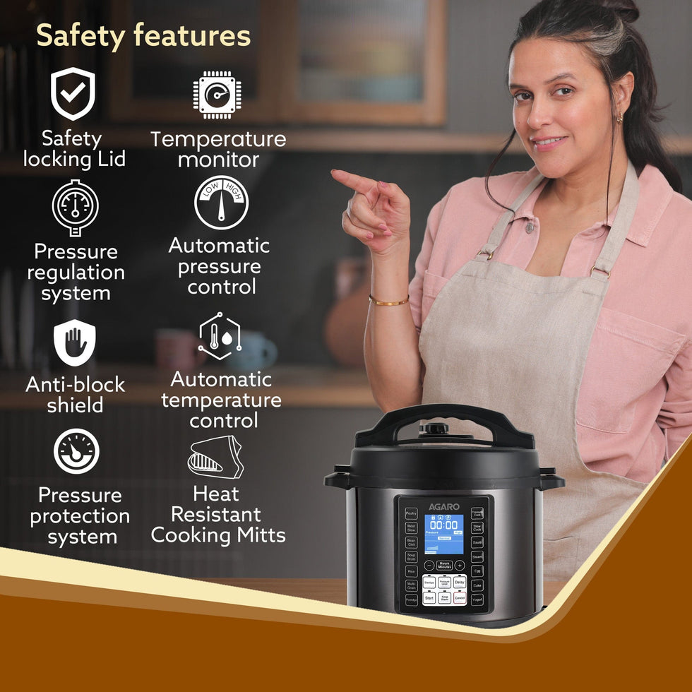 Imperial Electric Rice Cooker - 6L | Backlit LCD Display | AGARO – Agaro