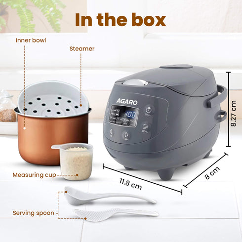 Imperial Electric Rice Cooker - 2L - Grey | AGARO – Agaro