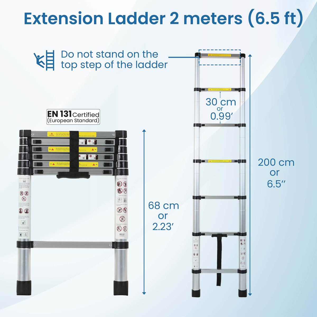 Telescopic Ladder 6.5 ft/7 Steps LD2014 | AGARO – Agaro