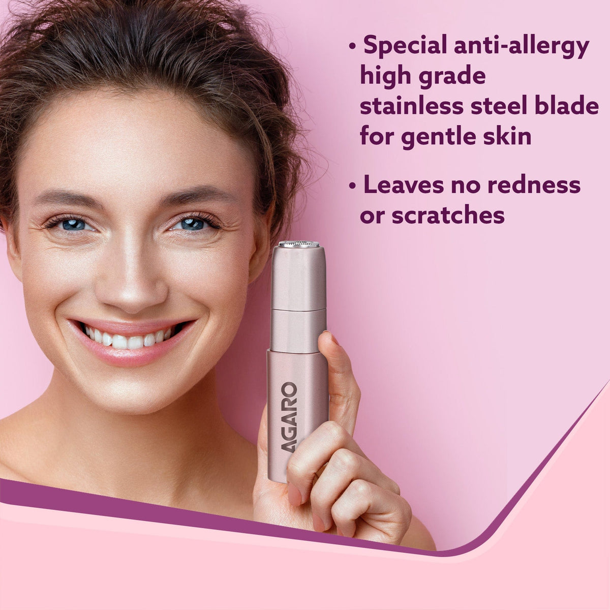 AGARO Facial Hair Remover for Women, Electric Painless Hair Remover – Agaro