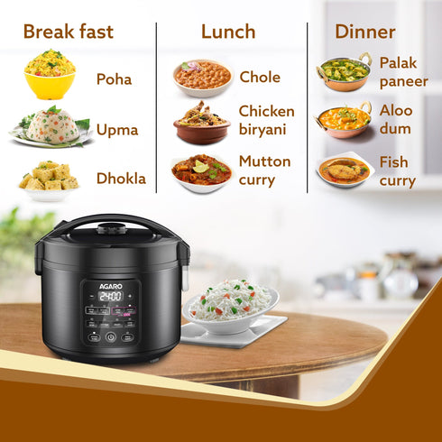 REGAL Electric Rice Cooker 3L | Multi-Cooking Functions | AGARO – Agaro