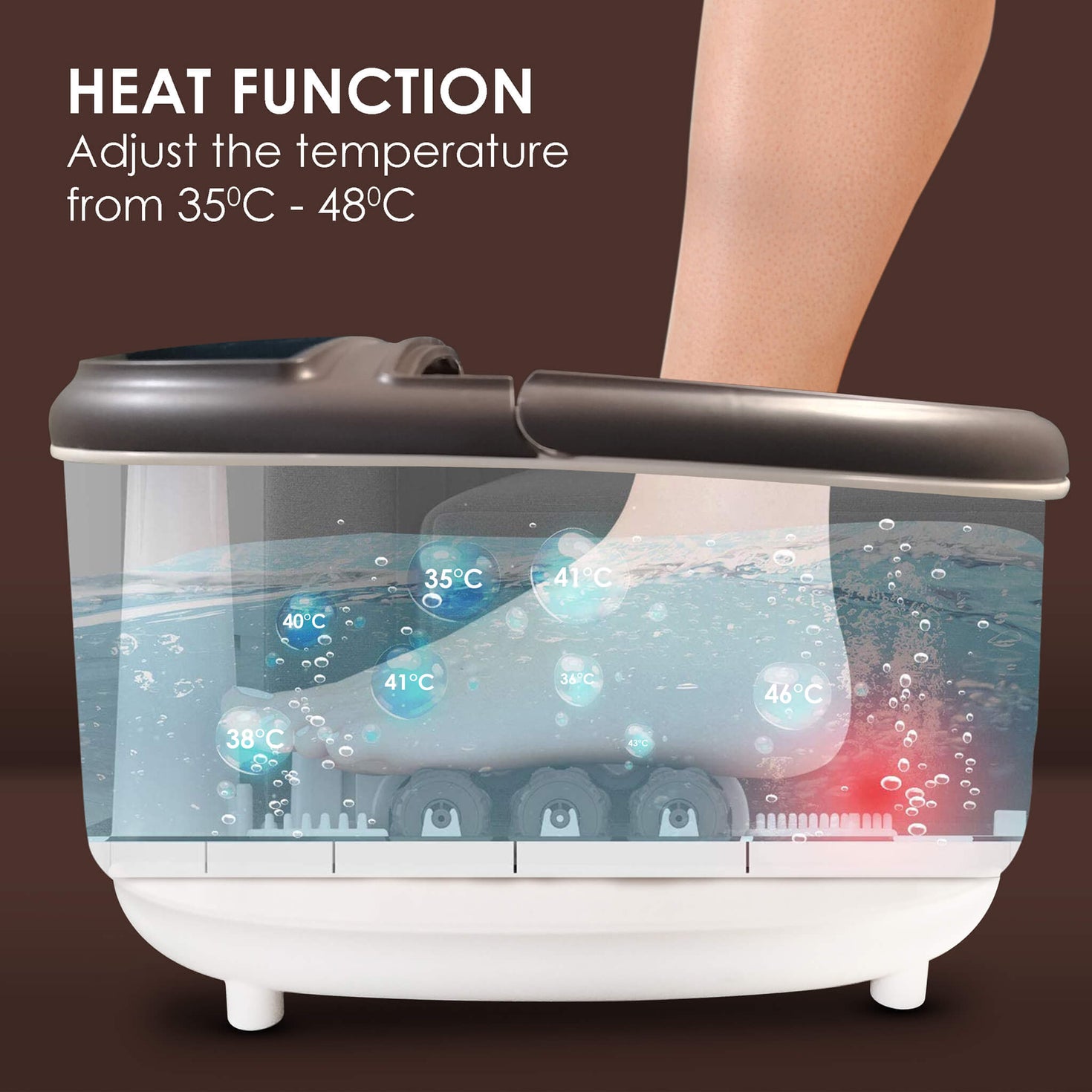 Royal Automatic Foot Spa Bath Massager With Heat Agaro Agaro